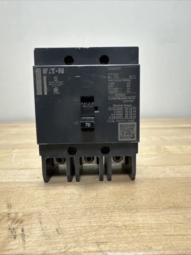 EATON GHB3070 GHB 3 POLE 70 AMP 480v CIRCUIT BREAKER | eBay