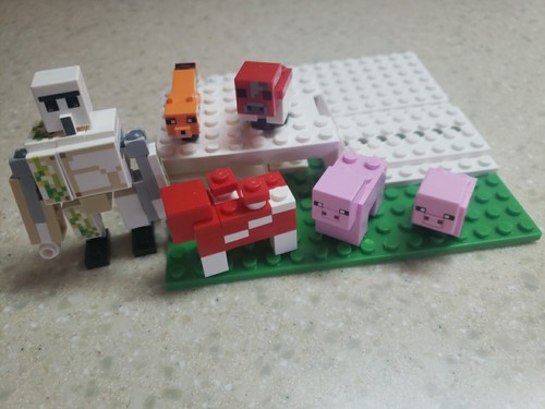 LEGO Minifigure Lot of 6 Minecraft Figures And Animals | eBay