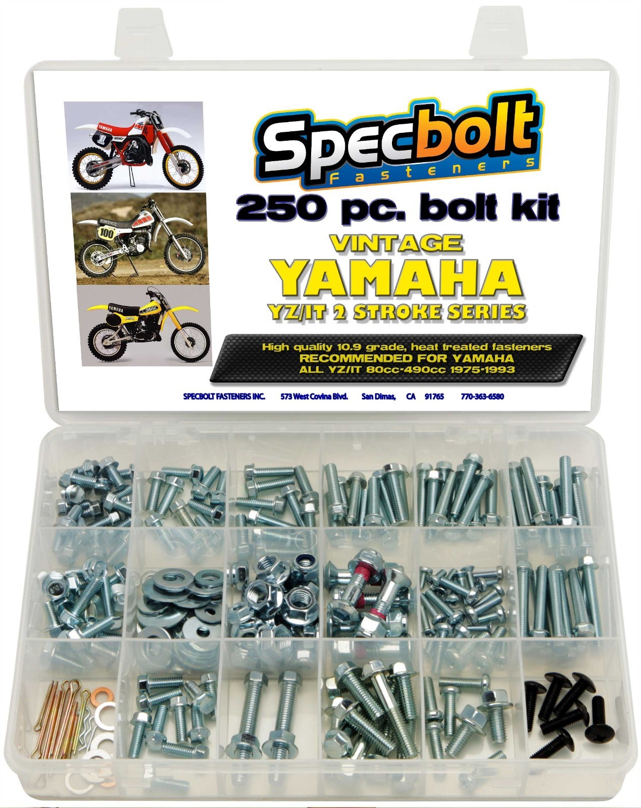 250pc Yamaha YZ IT Bolt Kit 125 175 200 250 360 400 425 465 490 MX DT ...