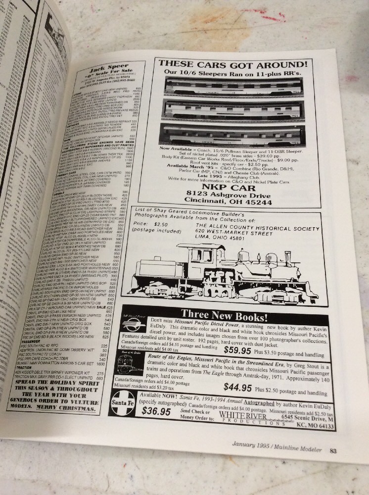 MAINLINE MODELER TRAIN MAGAZINE January 1995 | eBay