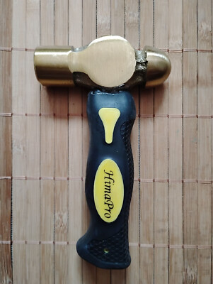 One Pound Brass Metal Stamping Punch Hammer Ergonomic Grip Metal Wood ...