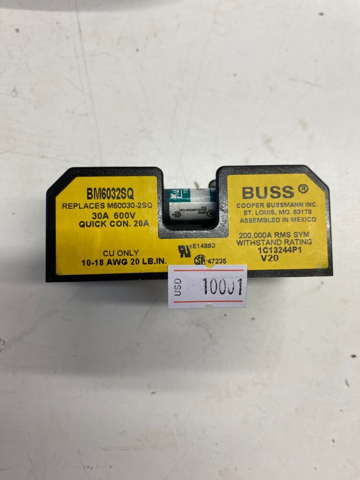Oce Wide Format Printer Plotwave 350 Buss Fuse Holder BM6032SQ 2SQ 30a ...
