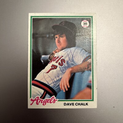 DAVE CHALK 1978 TOPPS AUTOGRAPHED SIGNED AUTO BASEBALL CARD | eBay