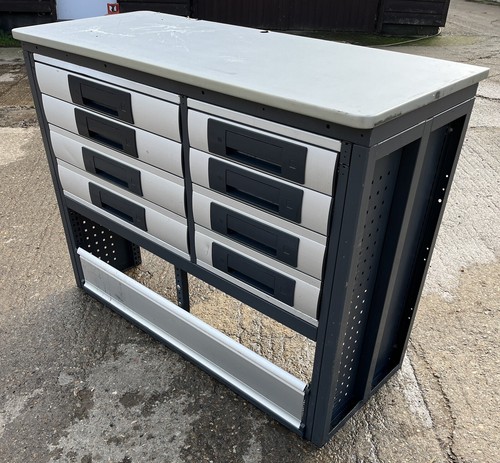 VAN RACKING SHELVING XL DRAWERS DRAWS WORKTOP WORKSHOP BINS BOTT ...