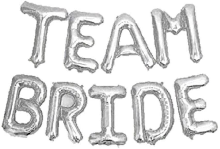 Team Bride To Be Just Married Foil Letter Balloon Wedding Marriage ...
