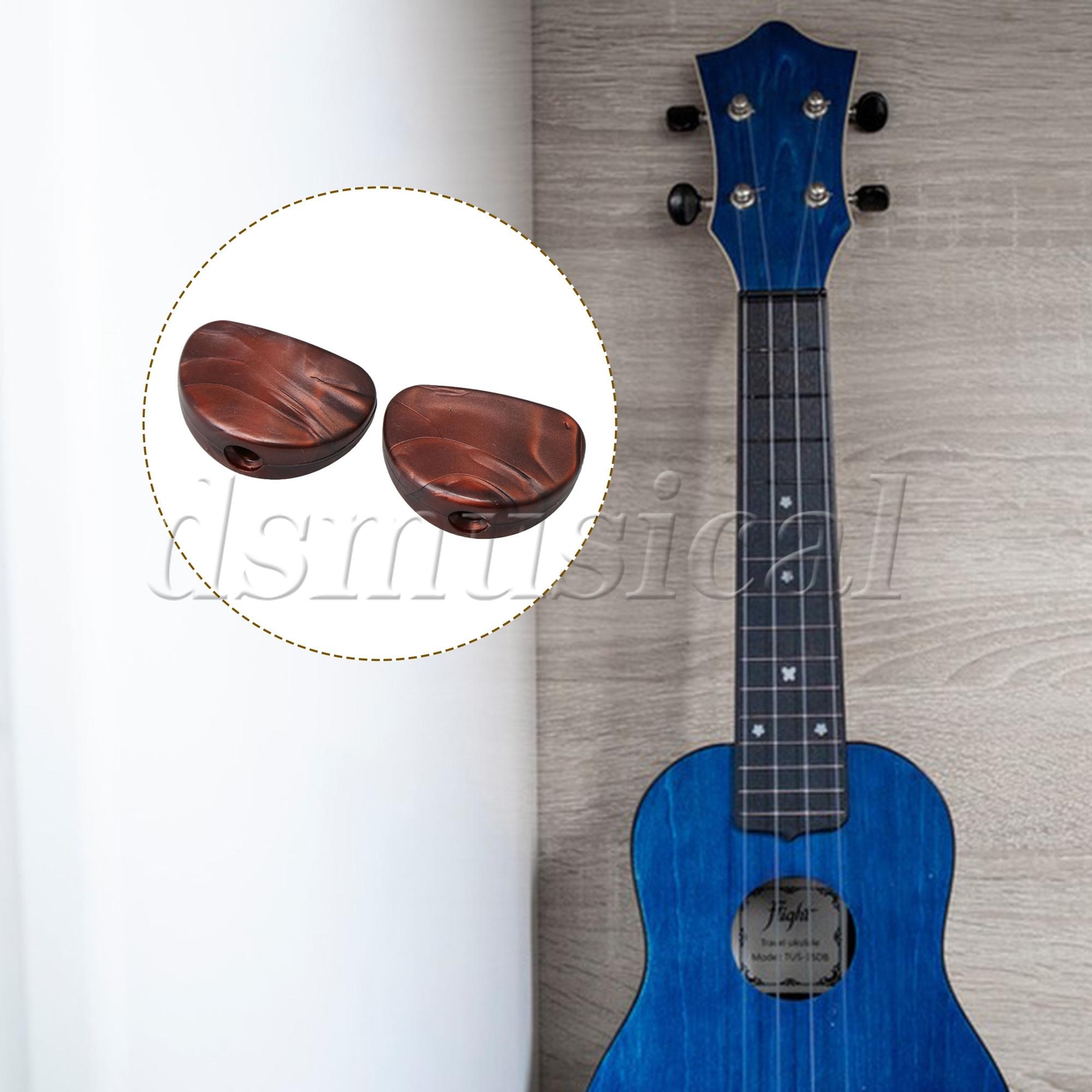 6PCS Red Pearl Guitar Tuner Machine Head Replacement Button 5mm Hole ...