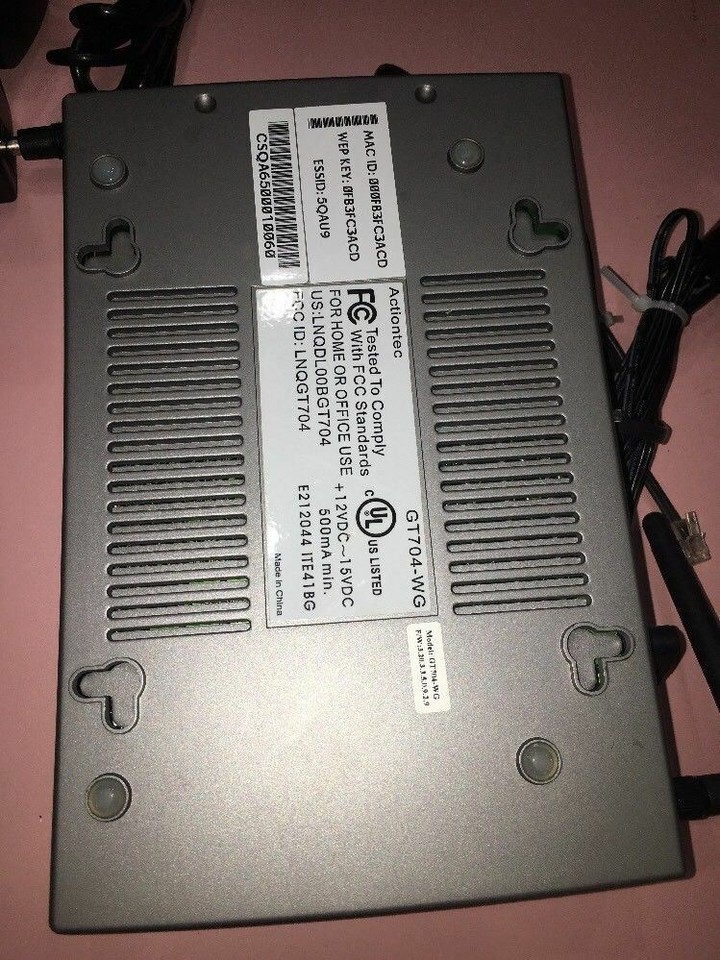 Verizon GT704WG Wireless DSL Modem/Router | eBay