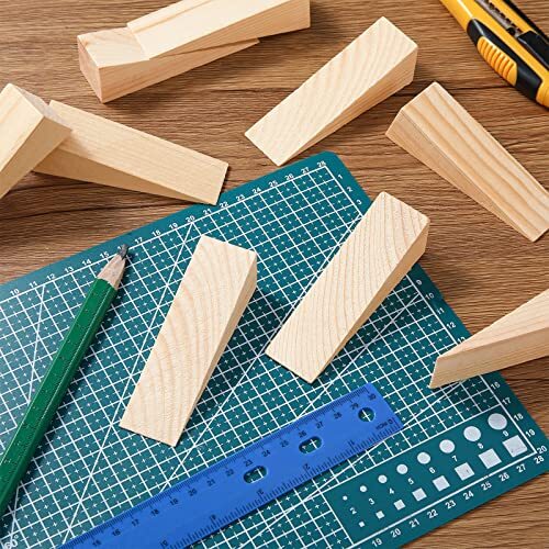 Treela Wooden Wedges for Chair Caning Supplies Wood Wedge Non Slip Wood ...