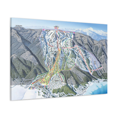 Tamarack Resort ID Trail Map Canvas Poster Idaho Ski Resort 48x32 | eBay