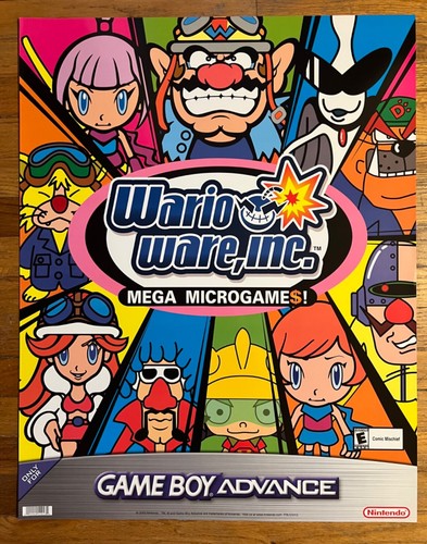 🔥 Wario Ware Inc Nintendo Gameboy Advance GBA Vintage Video Game PROMO ...