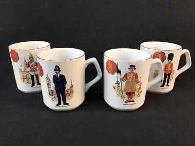 Set of 4 British Prince William Ware 22 Carat Gold Mugs Yeoman ...