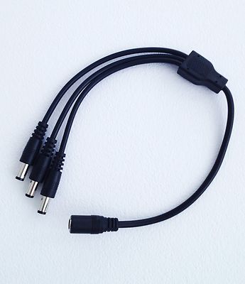Splitter 3 way cable LED lighting 2.1 x 5.5 barrel 12 Volt DC connector ...