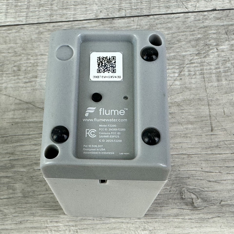 Flume F2200 Gray 110V Wireless Smart Home WiFi Water Monitor & Leak ...
