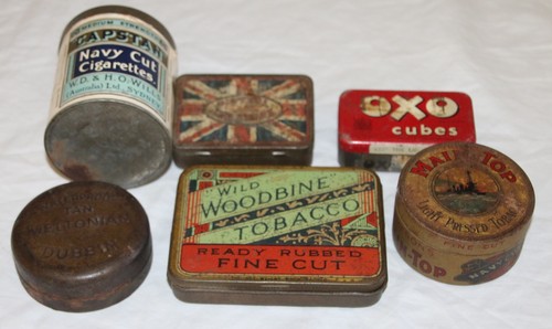 WW1 & 2 Australian & British Tins. Pack Fillers. Rations, Tobacco ...