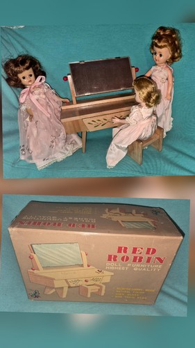 MIB Red Robin Vanity & Bench Vogue Jill Ginny Little Miss Revlon ...