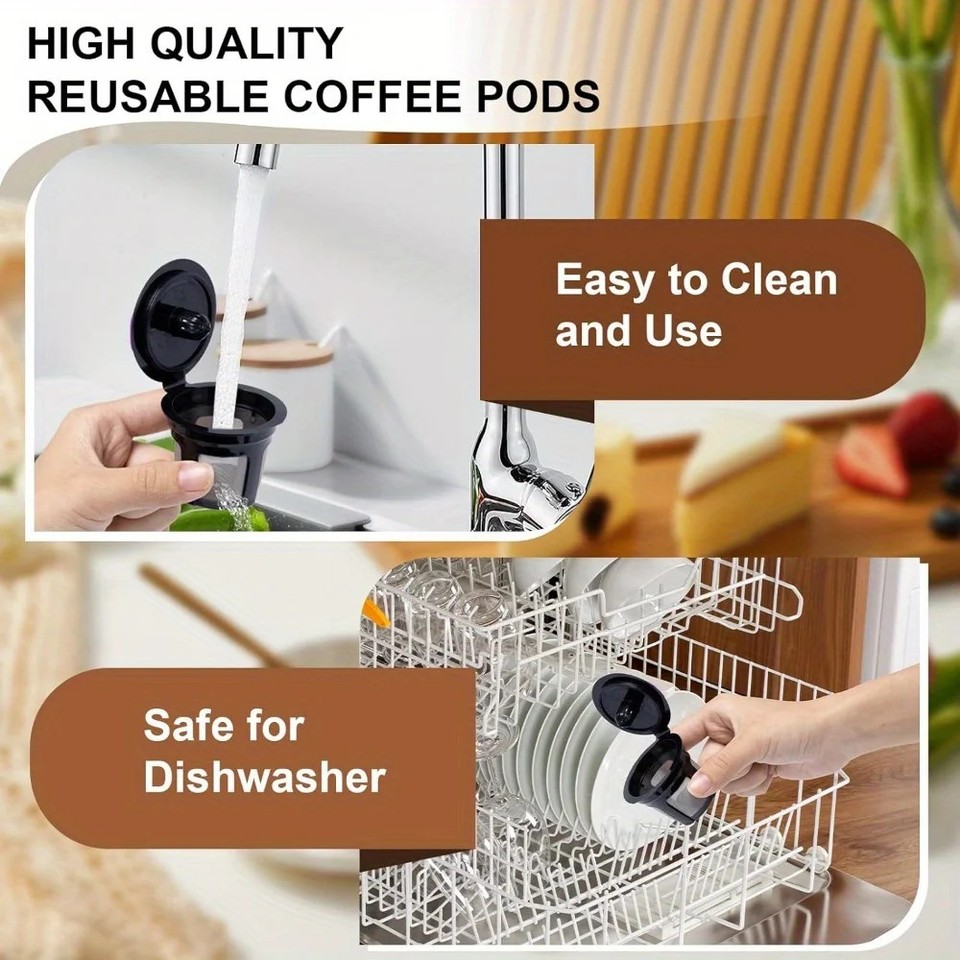 Reusable K-Cup Coffee Filter Pods Universal Fit Steel Mesh Filter ...