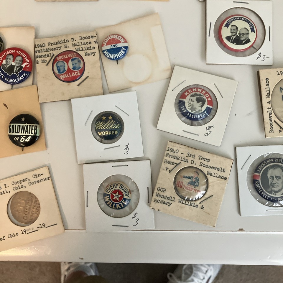 lot of 50 political buttions 1930s 40s 50s+ | eBay