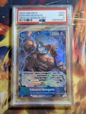 PSA 9 EDWARD NEWGATE OP08-043 SR ALT ART ONE PIECE CARD ENGLISH 2024 | eBay