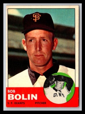 1963 Topps Bob Bolin # 106 EX | eBay