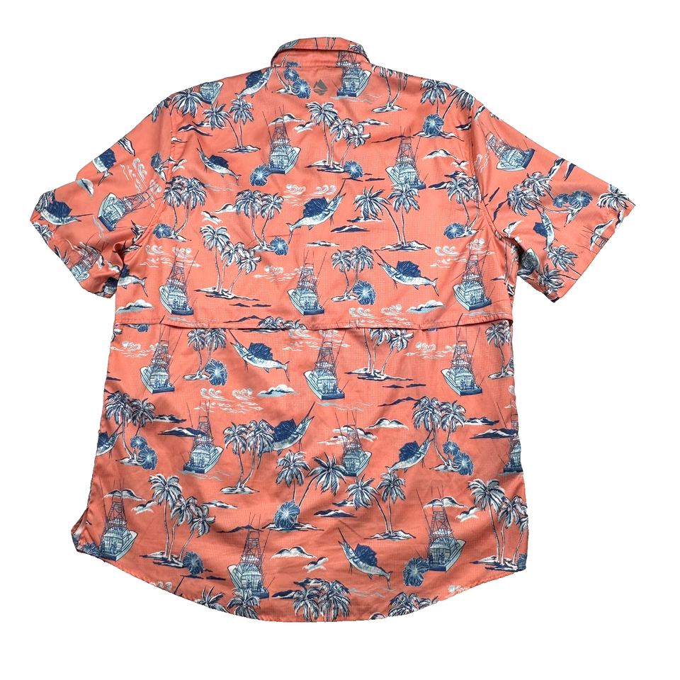 Ocean Coast Short Sleeve Vented Fishing Shirt Men's Size Large | eBay