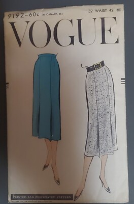 RARE Vintage 1957 VOGUE Pattern No. 9192 Skirt UNCUT | eBay