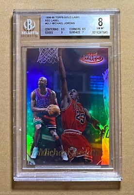 Michael Jordan 1998-99 Topps Gold Label Red Label GL1 Insert BGS 8 w/ 9 ...