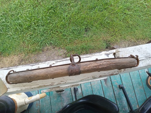 Antique Wood Iron Rings Single Tree Yoke Harness Farm Oxen/Horse/Mule ...