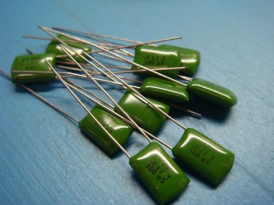 (10) ICC .047uF 100V 5% RADIAL POLYESTER FILM CAPACITOR AUDIO 5mm Lead ...