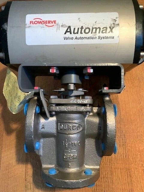 DURCO 3 WAY VALVE 1.5'' MG411 FLOWSERVE AUTOMAX ACTUATOR SOLENOID VALVE *NEW* | eBay