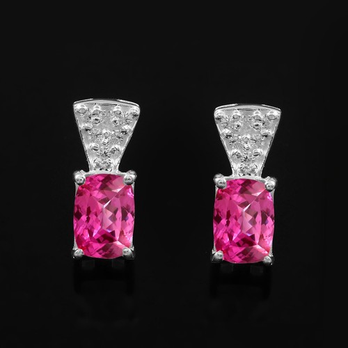 Flawless Nice Pink Sapphire Cushion 925 Sterling Silver Gemstone ...