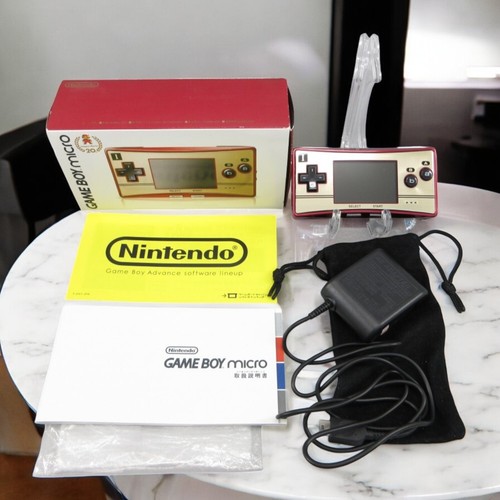 Nintendo GameBoy Micro 20th Anniversary Edition Famicom Color Console ...