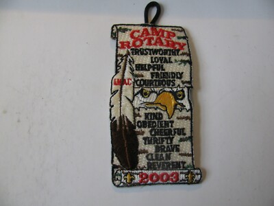 BSA Boy Scout 2003 Camp Rotary Hartwell Georgia GA Patch NOS New Free ...