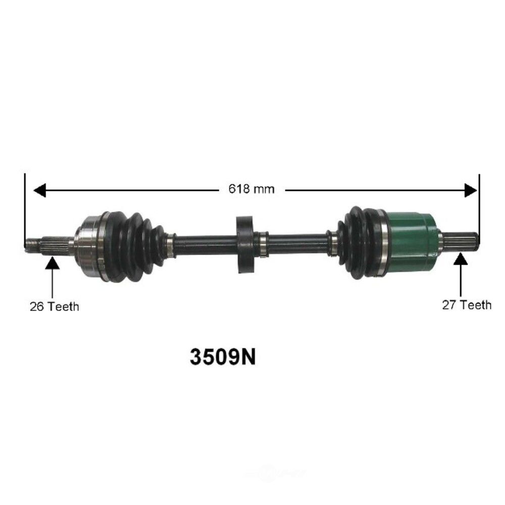 CV Axle Assembly-PDL Autopart Intl 1700-197318 fits 88-89 Honda Prelude ...