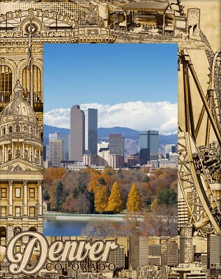 Denver Colorado Laser Engraved Wood Picture Frame Portrait (5 x 7) | eBay