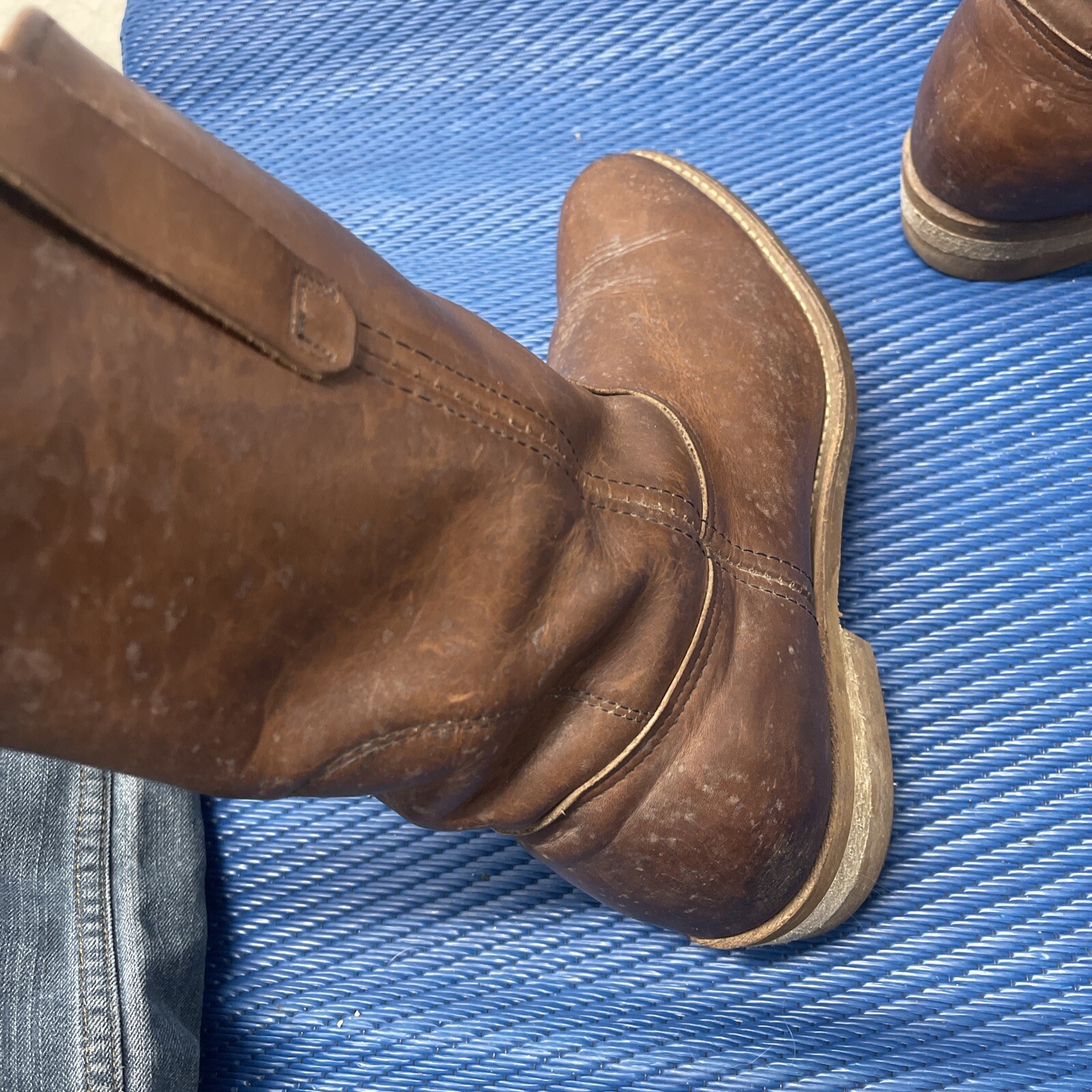VINTAGE RED WING 1155 BROWN LEATHER USA MADE COWBOY BOOTS MENS SIZE 11D ...