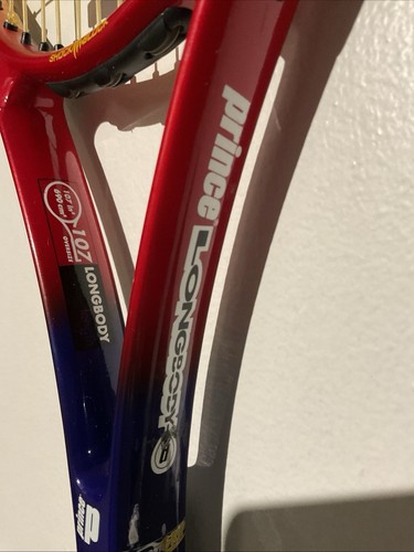 Prince Tennis Racquet React Titanium Synergy Series 107 Longbody Grip 4 ...