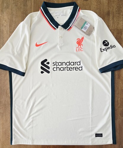 2021/22 Nike Liverpool FC Away Soccer Jersey Cream Ecru DB2558-111 Size ...
