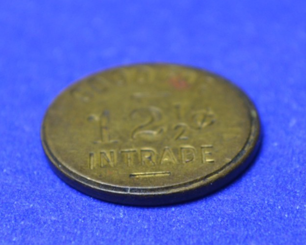 BILLINGS MONTANA VALE & POTTER INCUSE 12 1/2C MERCHANT TRADE TOKEN COIN ...