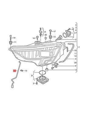 Genuine AUDI A3 S3 Sportback Lim. quattro. 8YA 8YH 8YS Hose Left ...