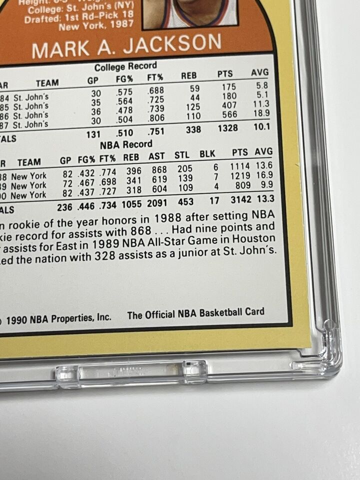 MARK JACKSON 1990-91 Hoops Basketball Card #205 Menendez Brothers In ...