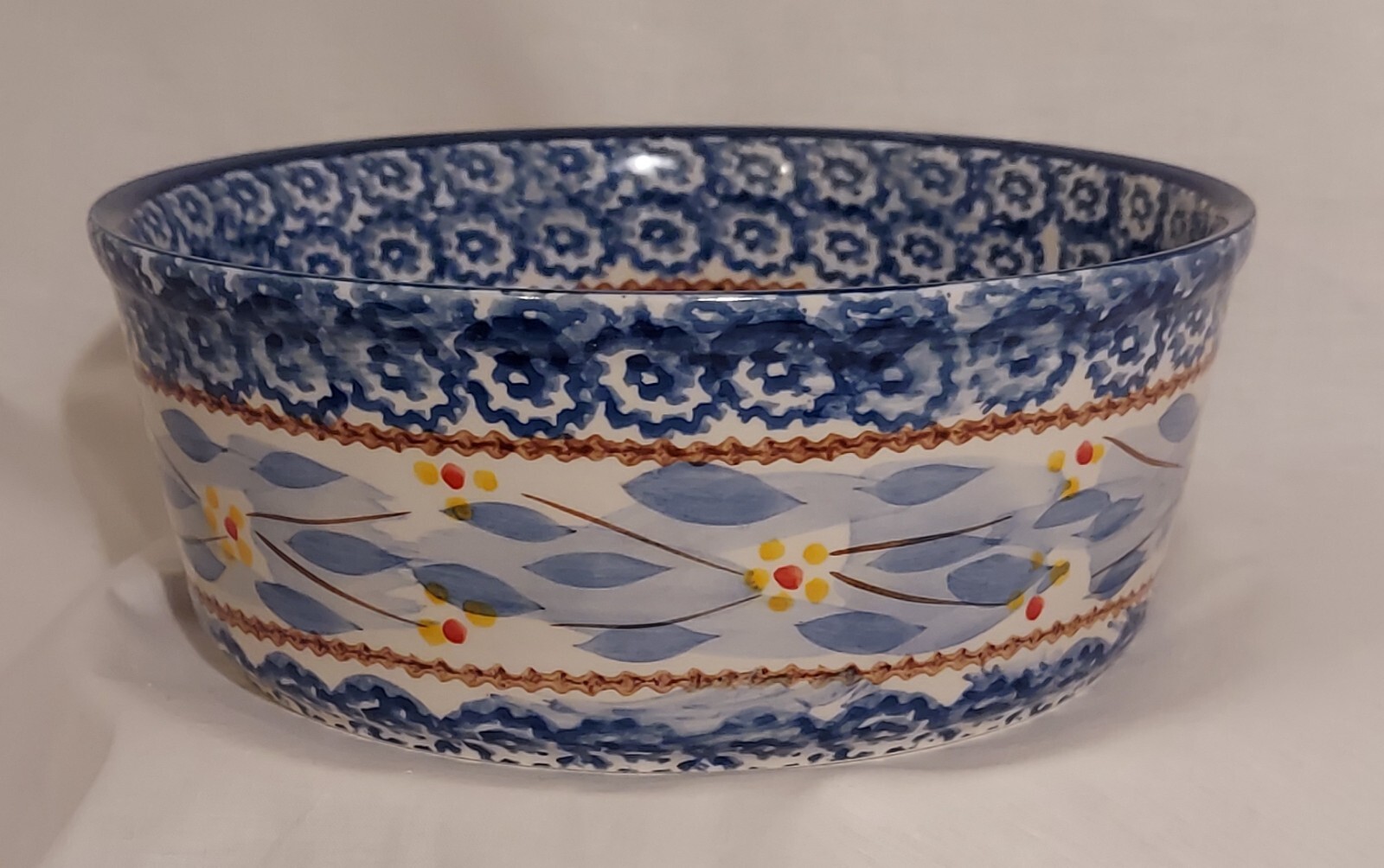 Temptations Old World Blue Round 1.5 QT Presentable Ovenware Baking ...