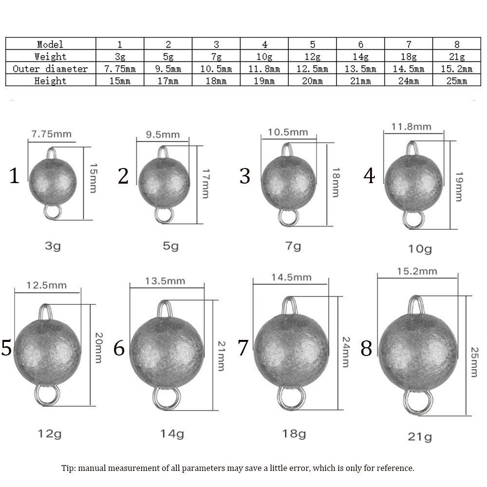 Accesories Fishing Sinker Soft Bait Weight Lead Counterweight Lead ...