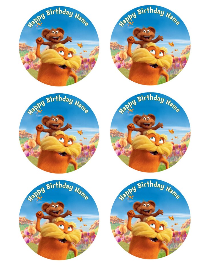 THE LORAX Edible Party cake topper image | eBay