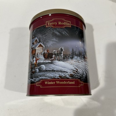 Terry Redlin Tin Box Winter Wonderland 1996 Olive Can Company | eBay