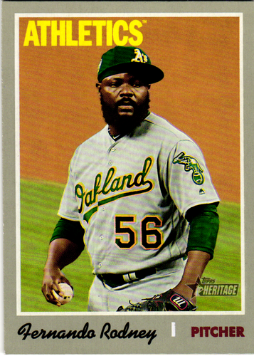 2019 Topps Heritage Fernando Rodney Oakland Athletics #311 | eBay
