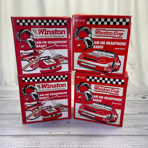 VTG Winston AM-FM Headphone Radio Solid State NASCAR Ear Protection ...