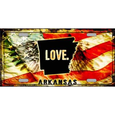 Arkansas Love Novelty Metal License Plate Tag LP-8590 | eBay