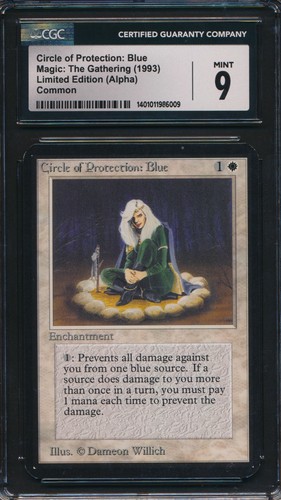 Alpha Circle of Protection: Blue CGC 9 Graded Magic MTG (6009) | eBay