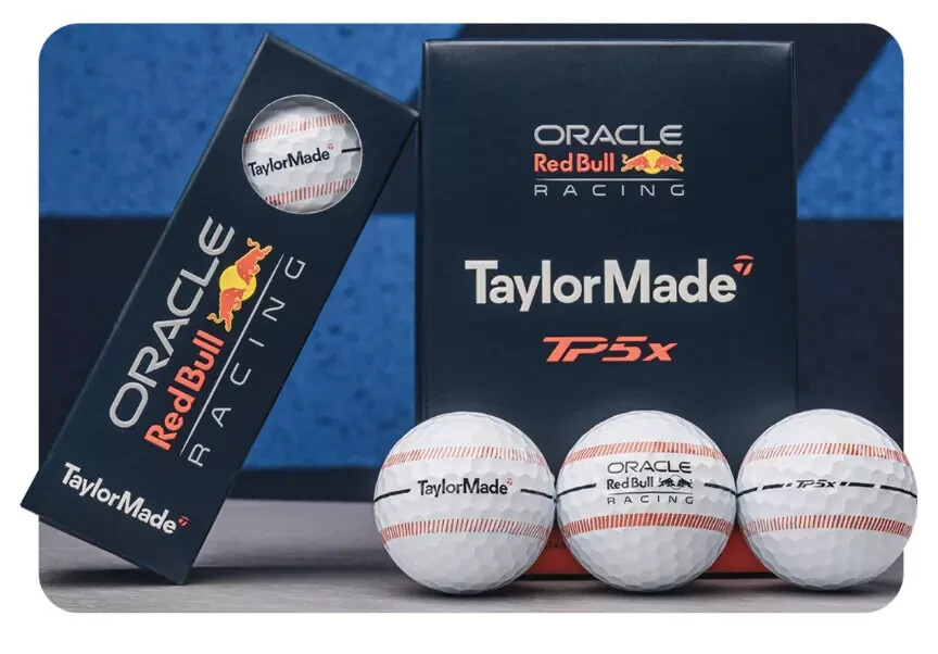 Taylormade TP5x Stripe Oracle Red Bull Racing Limited Edition Golf Ball ...