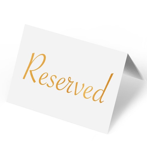 20pcs Reserved Seating Signs | Elegant Gold Reserved Table Signs for ...